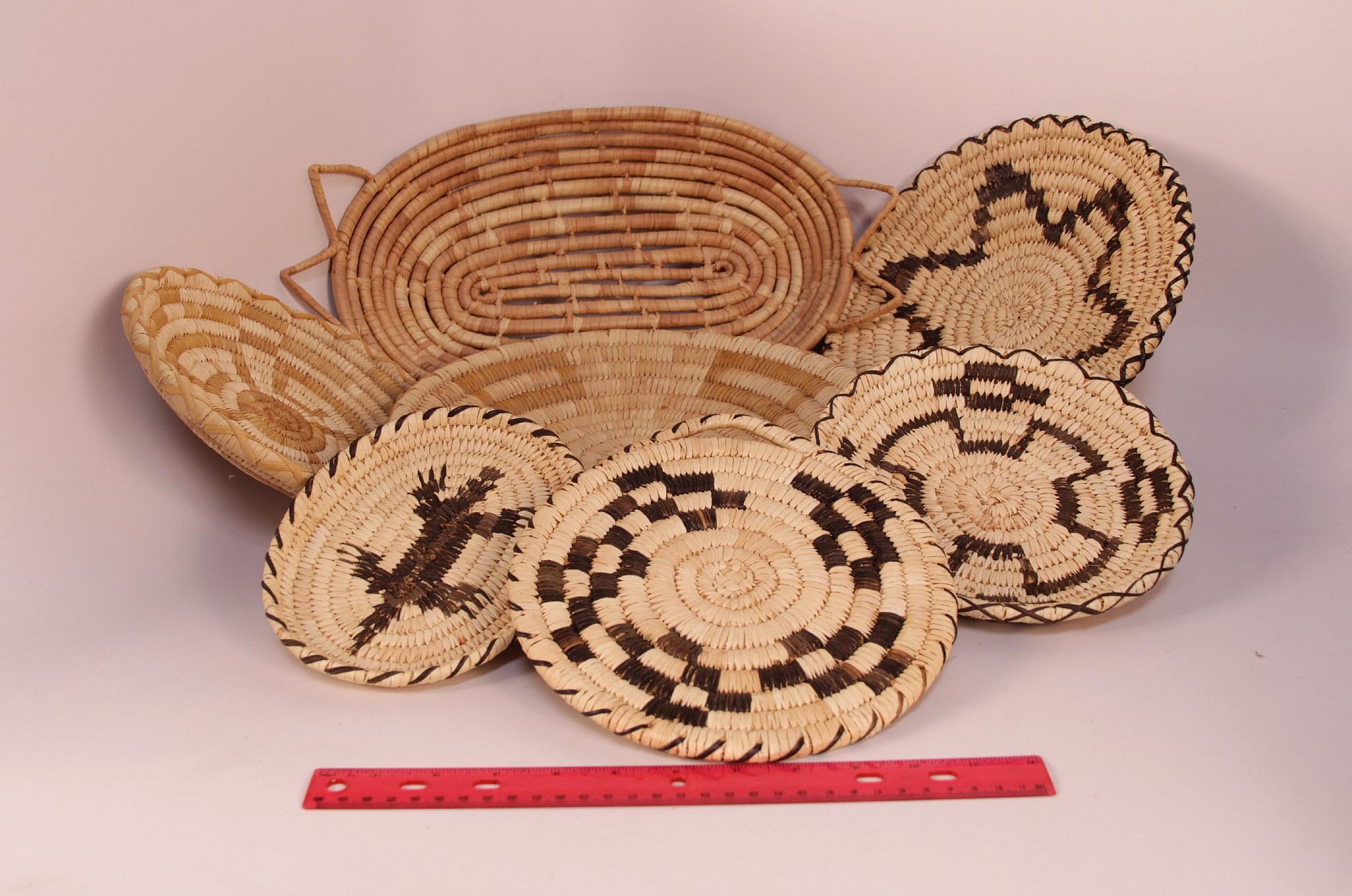 02 - Indian Baskets | Papago Basketry: Tray, Star Outline Motif (1.5 ...
